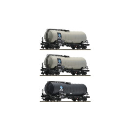 37621 3-piece set of Slurry wagons "KVG", DR