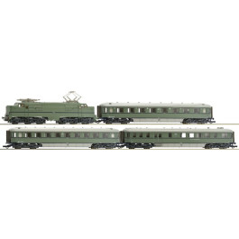 61449 Set: Electric locomotive series 1200 + 3 "Plan D" wagons, NS