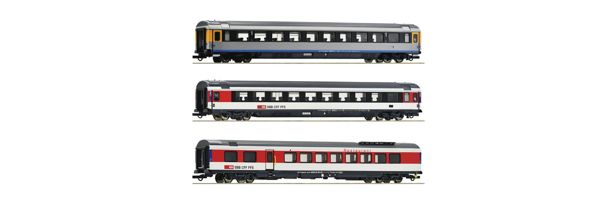 74021 3-tlg. Set 1: EuroCity-Wagen EC 7, SBB